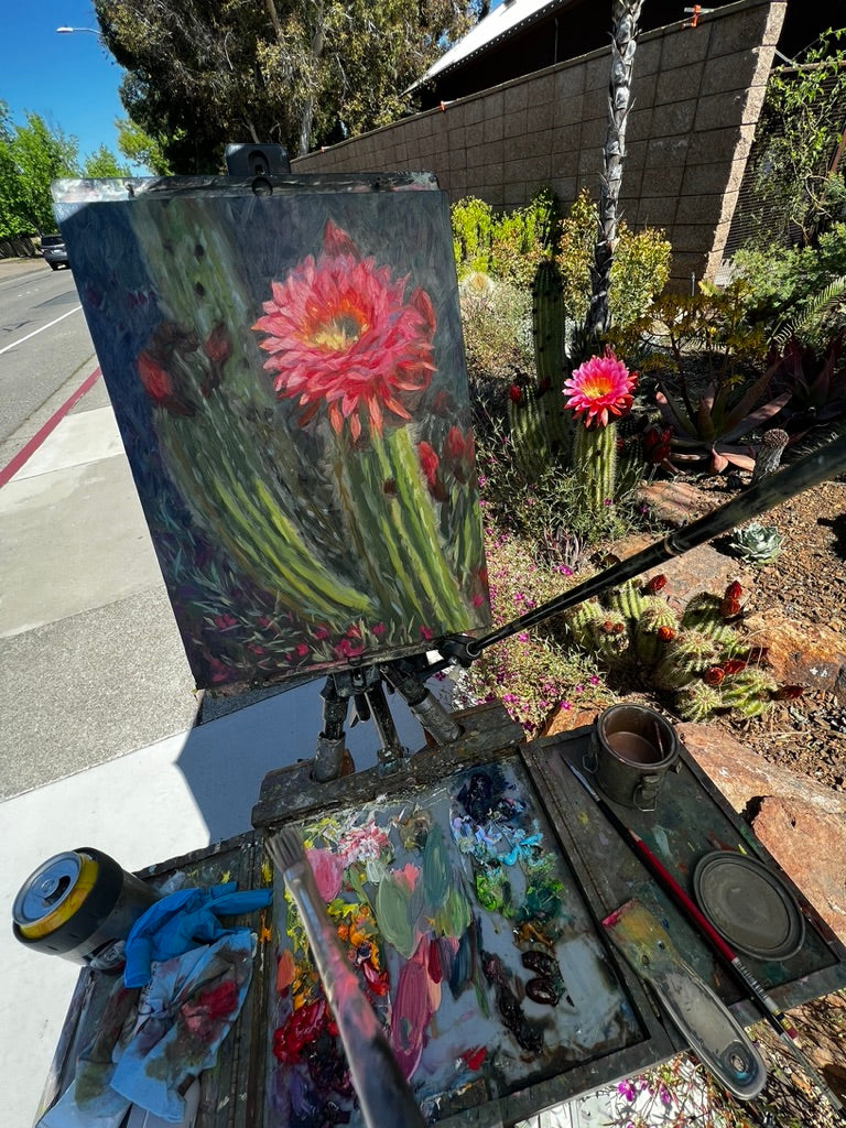 Cactus Flower - Original Oil Painting – Heather's Fine Art