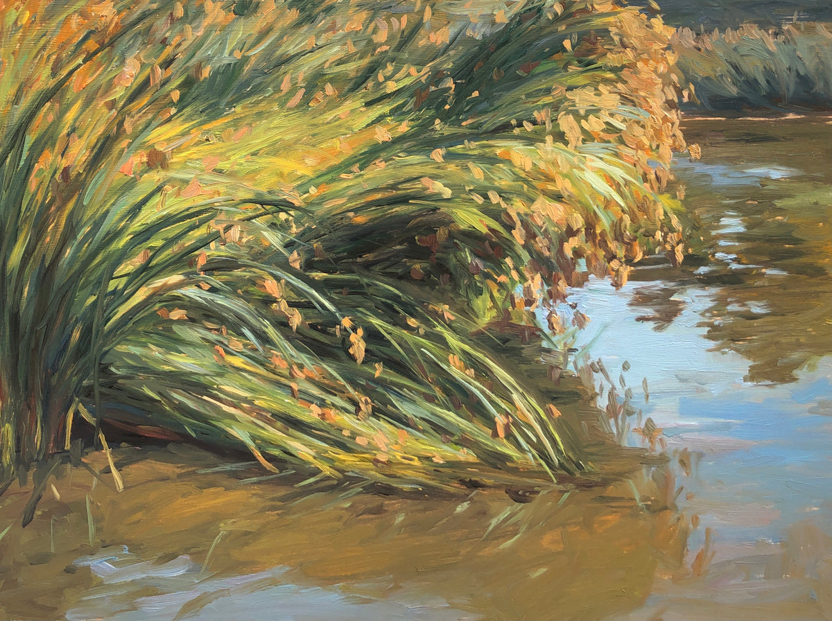 Pond Reeds - Original Oil Painting – Heather's Fine Art
